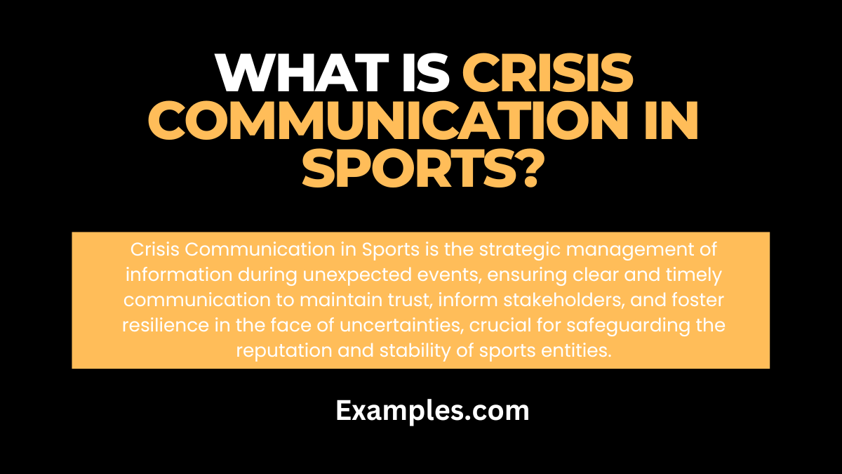 Crisis Communication in Sports - 19+ Examples, Tips