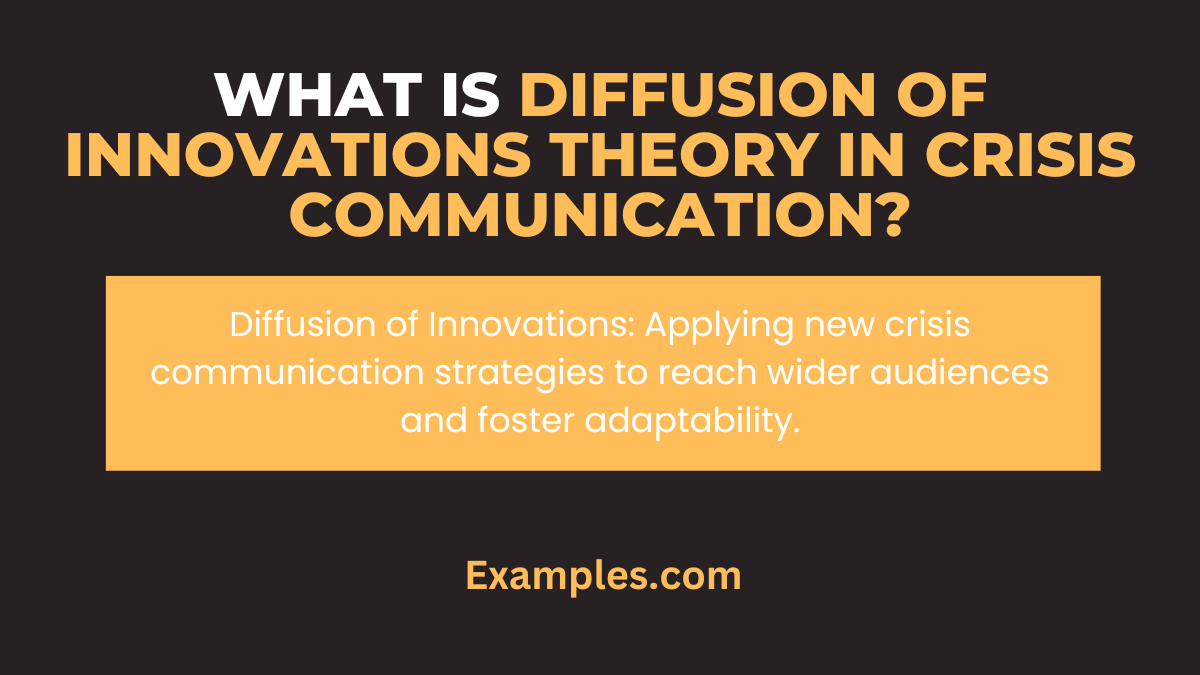 Diffusion of Innovations Theory in Crisis Communication - 19+ Examples