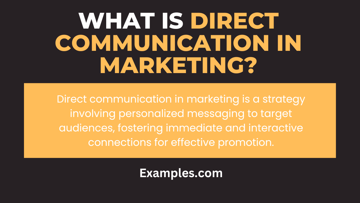 Direct Communication in Marketing - 9+ Examples