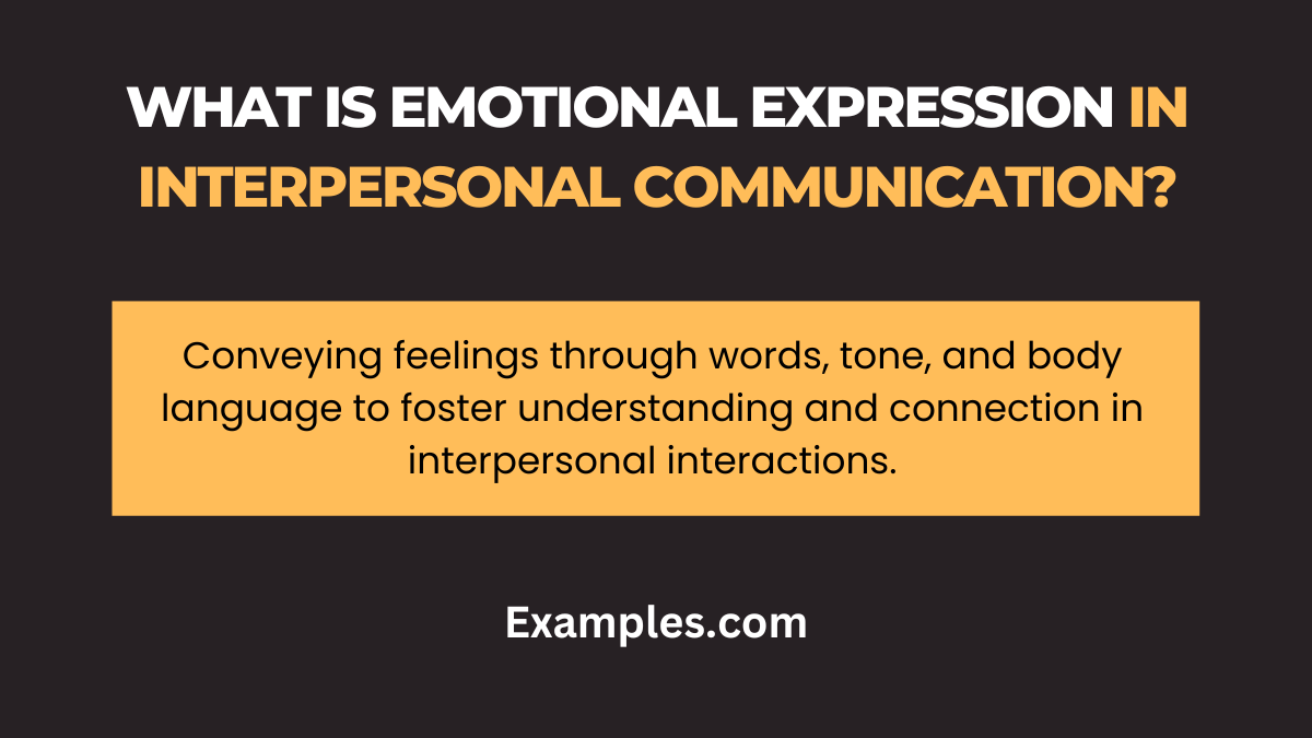 Emotional Expression in Interpersonal Communication - 19+ Examples