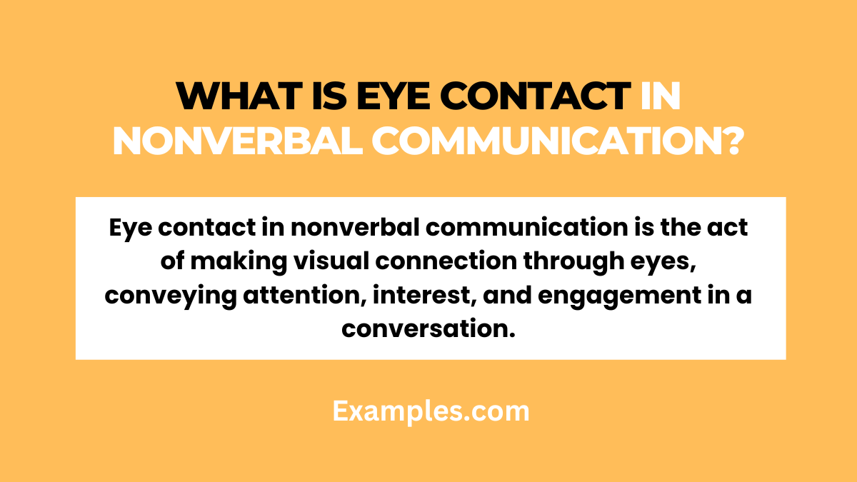Eye Contact In Nonverbal Communication Examples PDF Eye Contact In Nonverbal Communication Examples PDF
