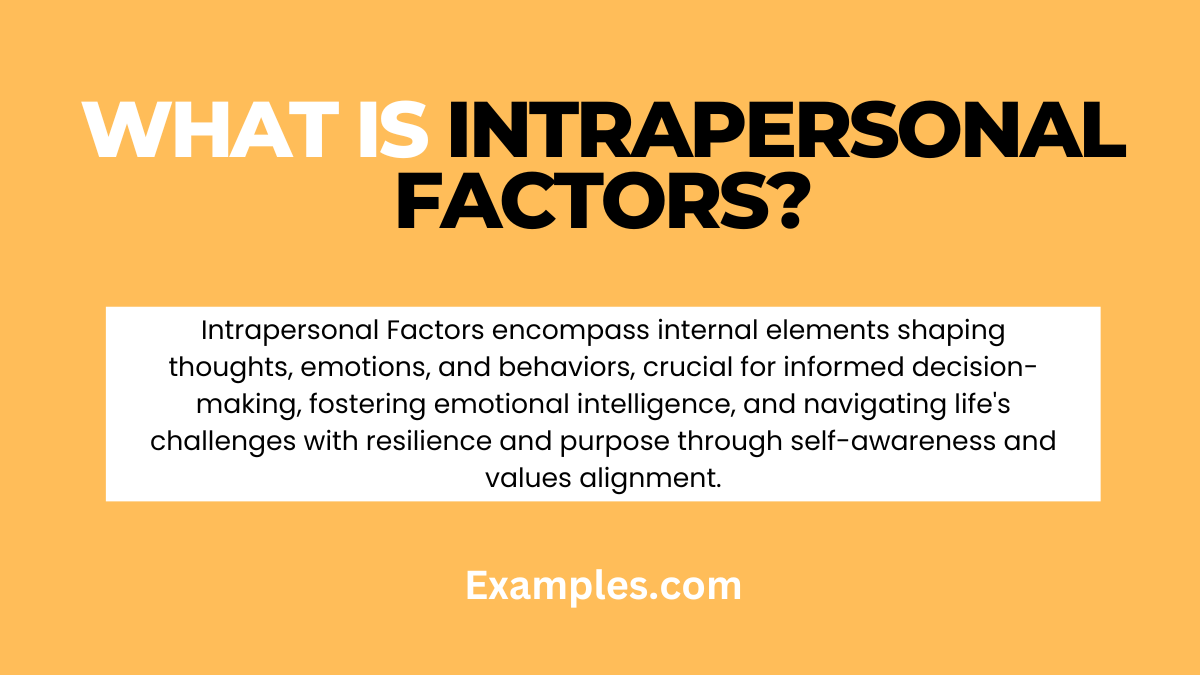 Intrapersonal Factors - 24+ Examples, Tips