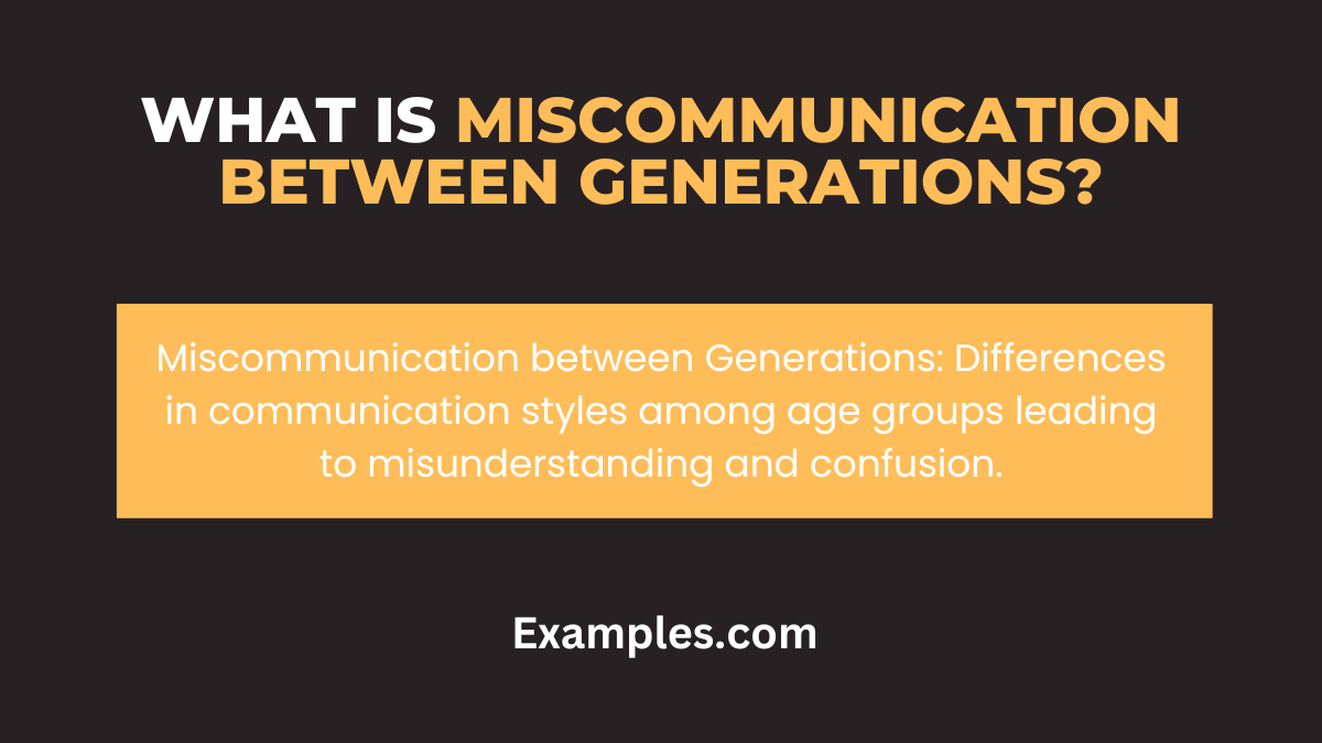 Miscommunication between Generations: Examples, Pdf