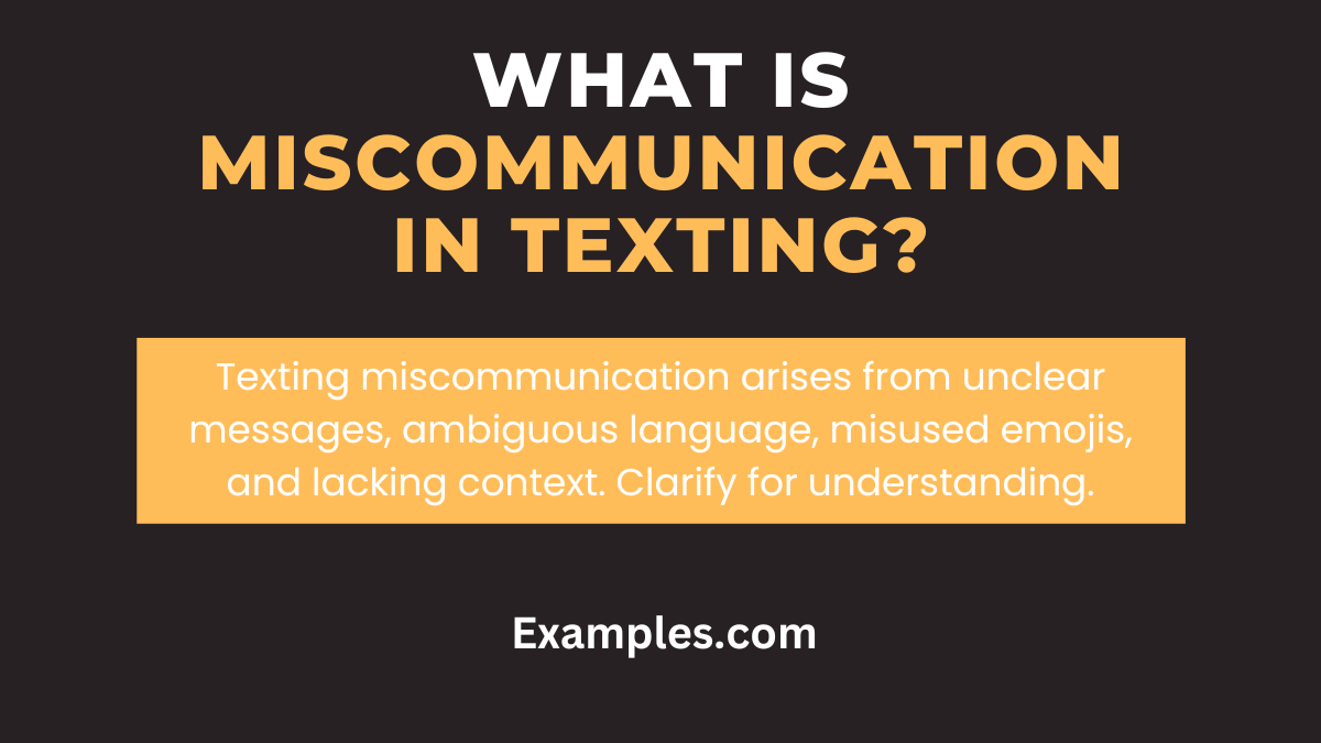 Miscommunication in Texting: Examples, Pdf