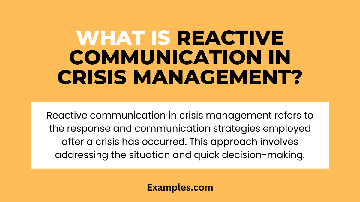 Reactive Communication in Crisis Management - 19+ Examples, How to ...