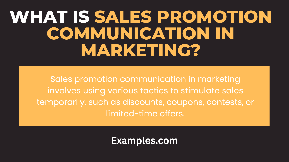 Sales Promotion Communication in Marketing - 19+ Examples