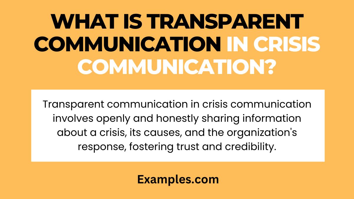 Transparent Communication in Crisis Communication - 19+ Examples