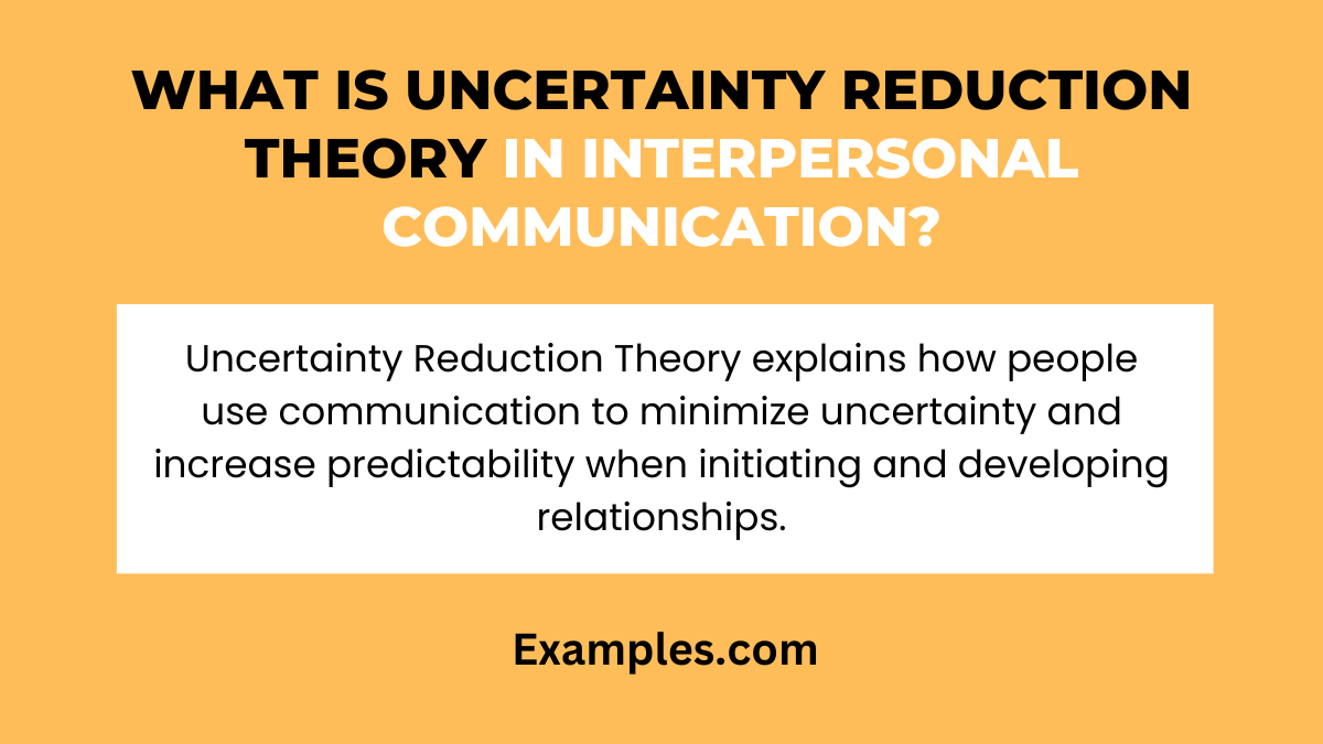 Uncertainty Reduction Theory in Interpersonal Communication - 19+ Examples