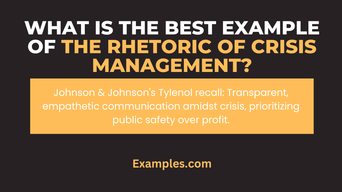 The Rhetoric of Crisis Management: Examples, PDF
