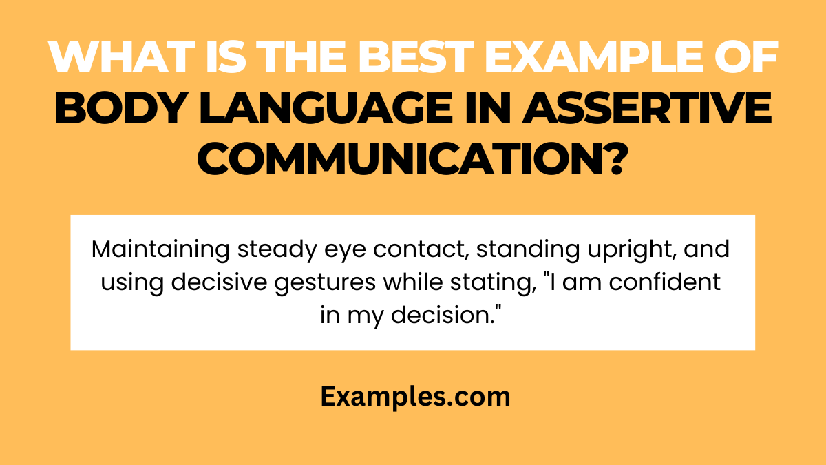 Body Language in Assertive Communication - 19+ Examples, How To Develop