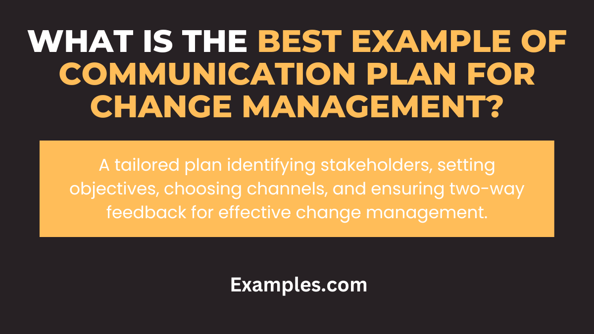 Communication Plan for Change Management - 9+ Examples