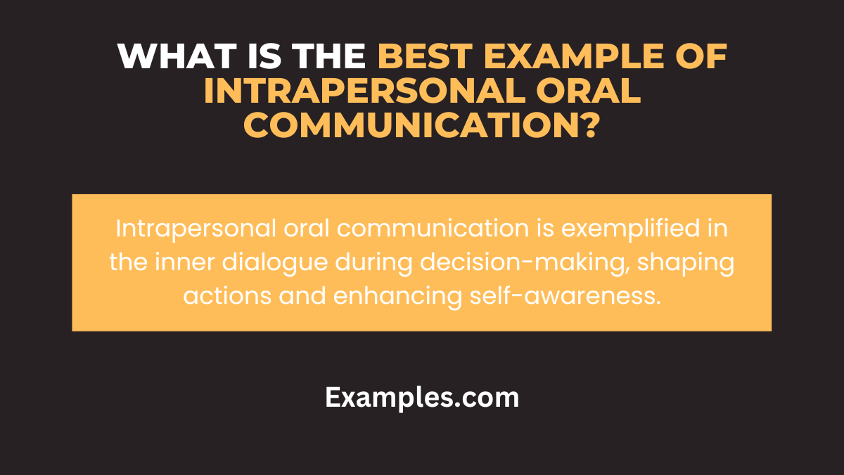 Intrapersonal Oral Communication: Types, Features, Examples, PDF