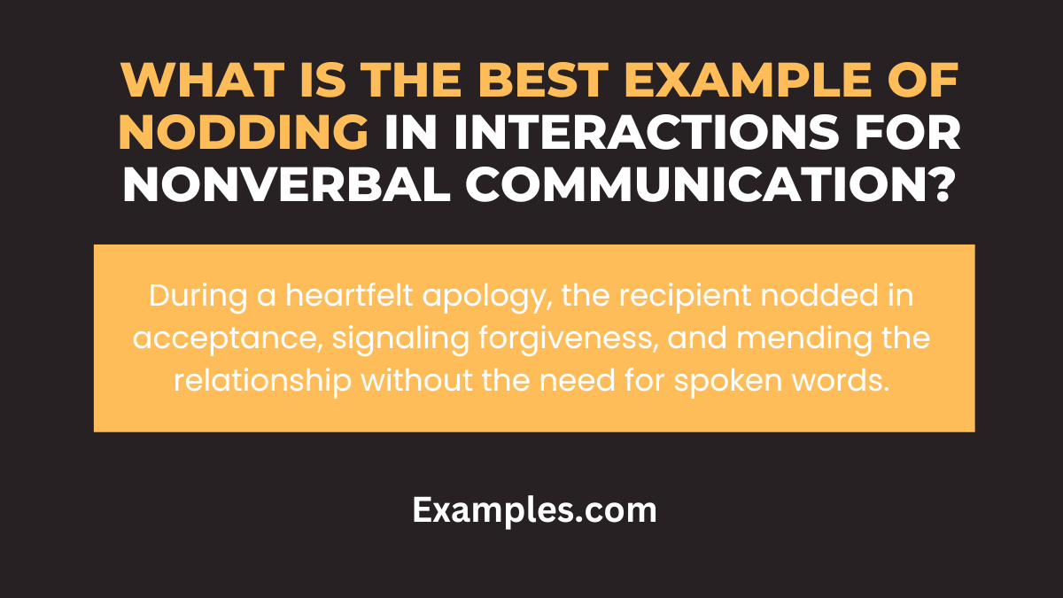 Nodding in Interactions for Nonverbal Communication 29+ Examples