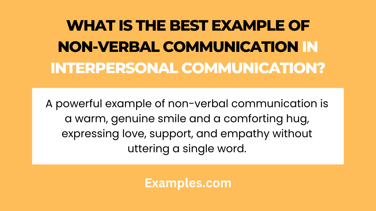 Non-Verbal Communication in Interpersonal Communication - 14+ Examples