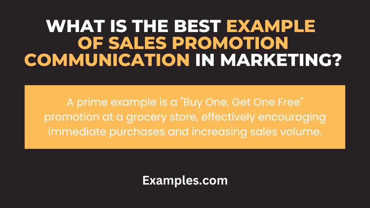 Sales Promotion Communication in Marketing - 19+ Examples