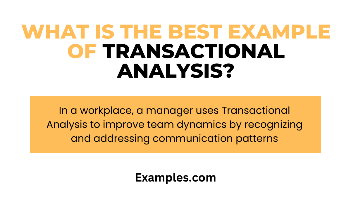Transactional Analysis: Examples, Pdf
