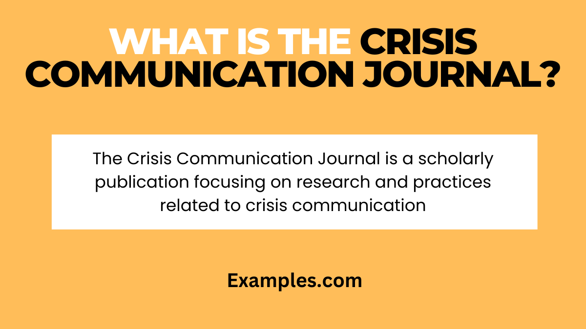 Crisis Communication Journal - 19+ Examples