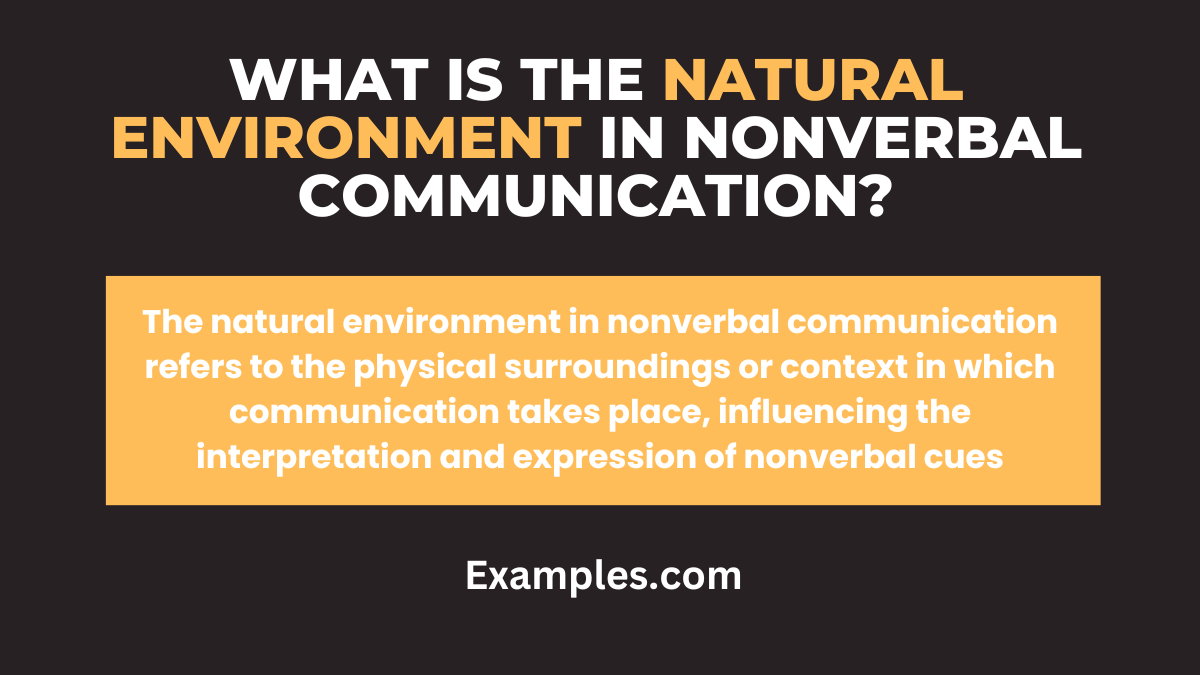 Natural Environment in Nonverbal Communication - 29+ Examples, How to ...
