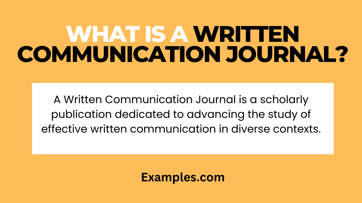 Written Communication Journal - 19+ Examples