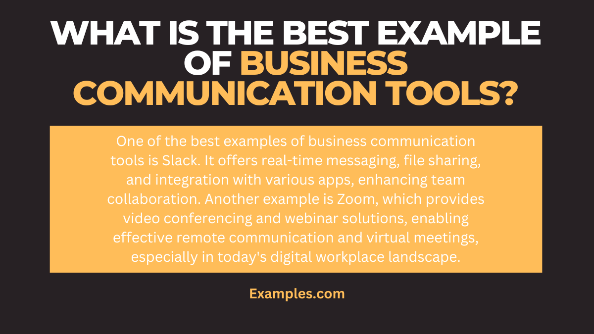 Business Communication Tools - 9+ Examples, Tips