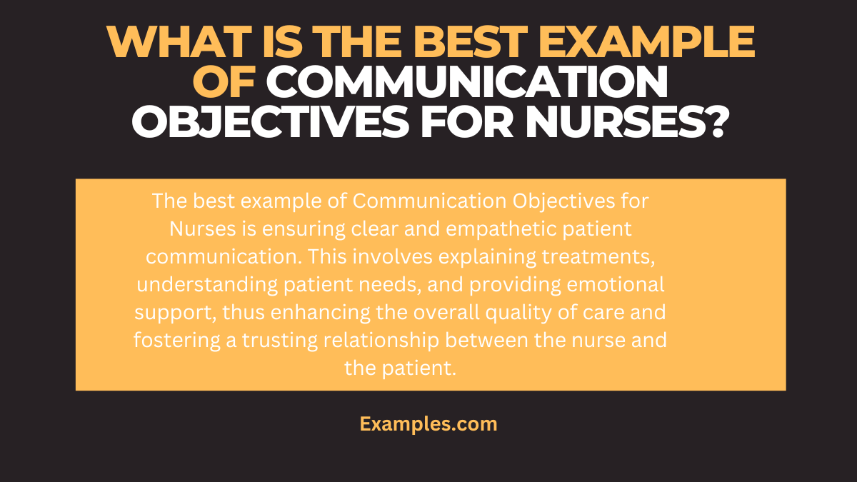 Communication Objectives for Nurses - 19+ Examples