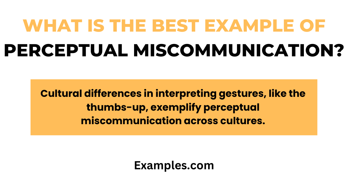 Perceptual Miscommunication - 24+ Examples