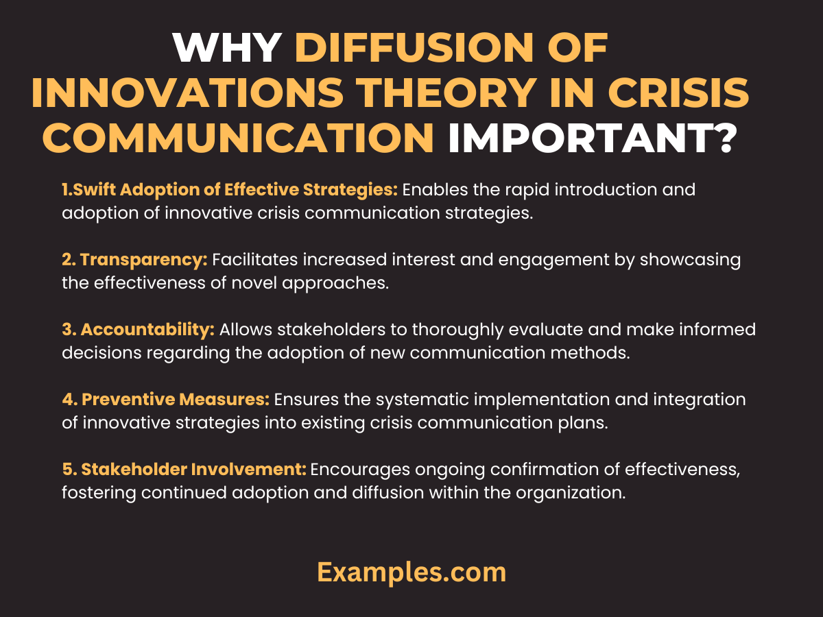 Diffusion of Innovations Theory in Crisis Communication - 19+ Examples