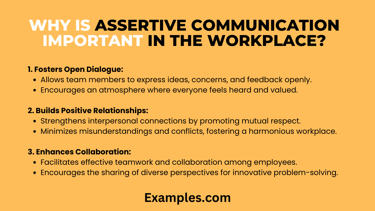 Assertive Communication At Workplace Examples Pdf