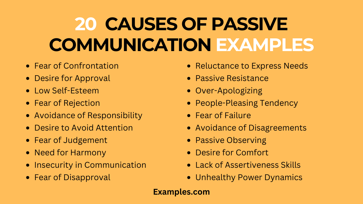 Causes of Passive Communication - 19+ Examples
