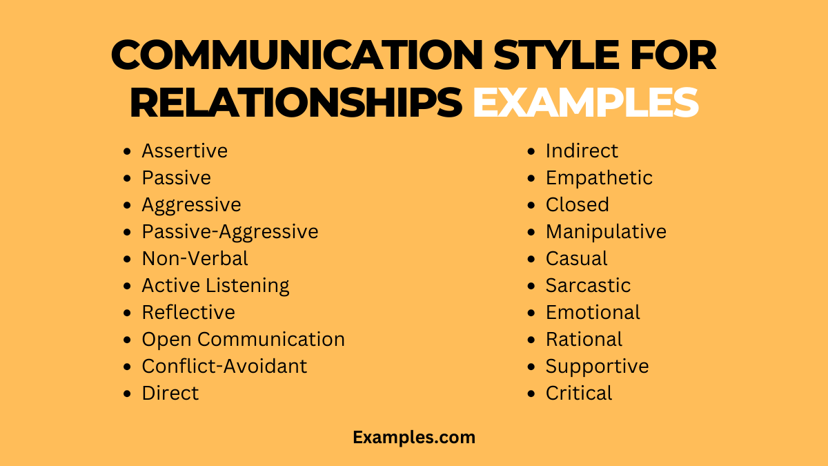 Communication Style for Relationships - 19+ Examples
