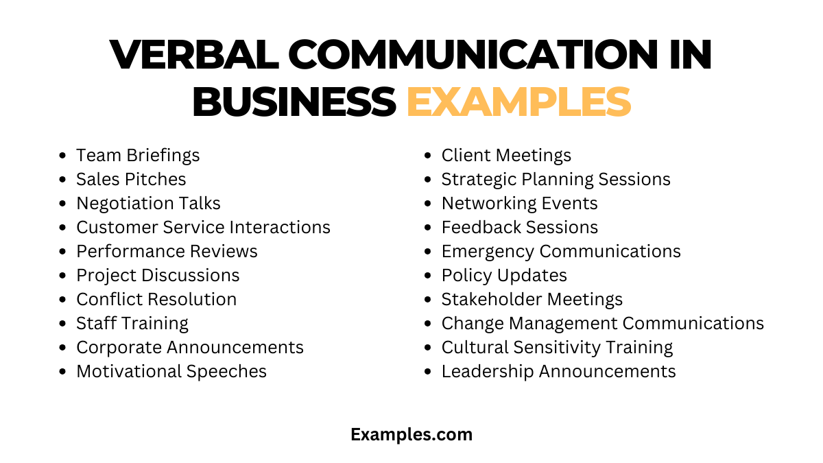 Verbal Communication in Business - 19+ Examples