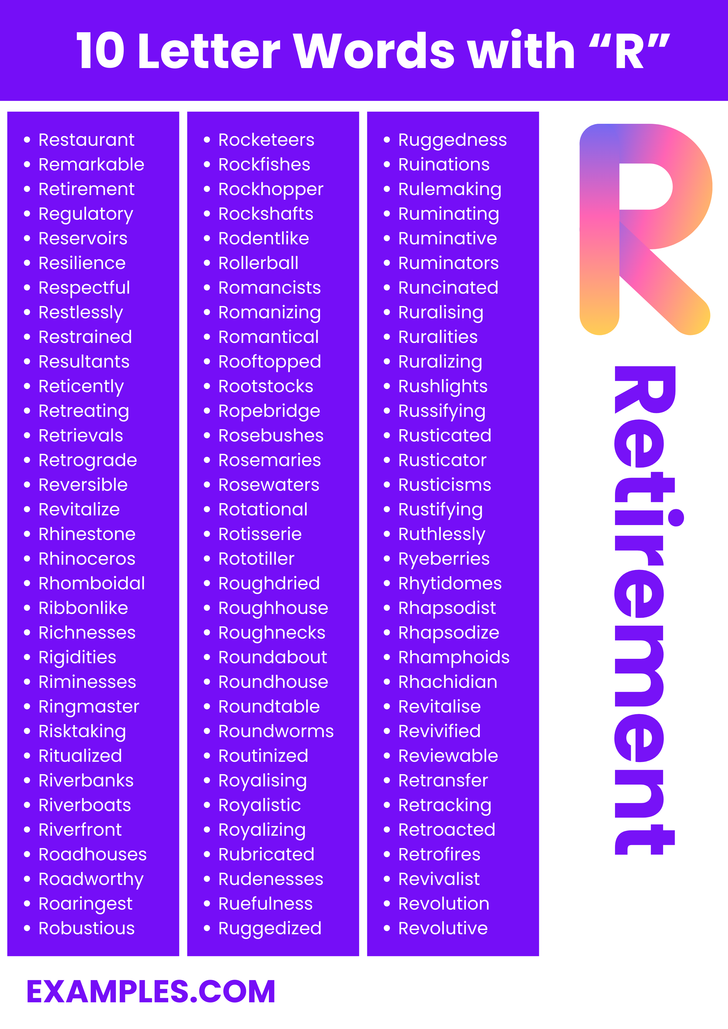 450 10 Letter Words With R Meaning PDF 450 10 Letter Words With R Meaning PDF