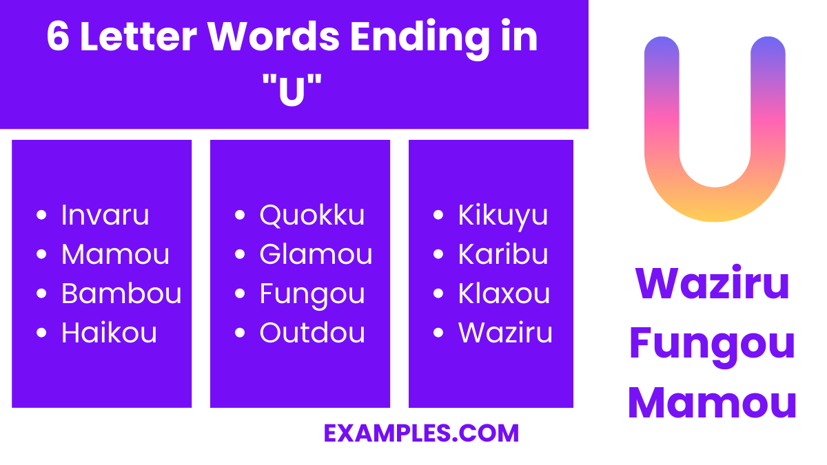 6 Letter Words With U 450 List Meaning PDF 6 Letter Words With U 450 List Meaning PDF