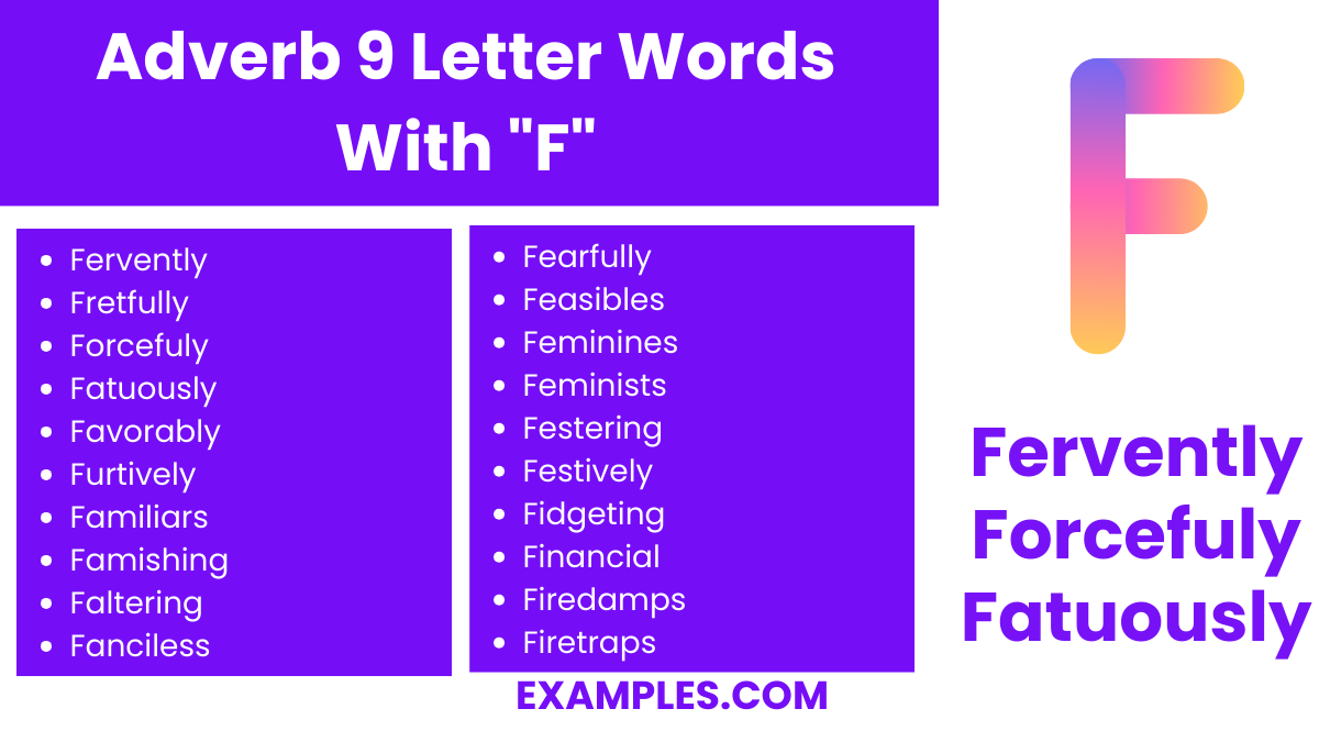 9 Letter words with F:Meaning, PDF