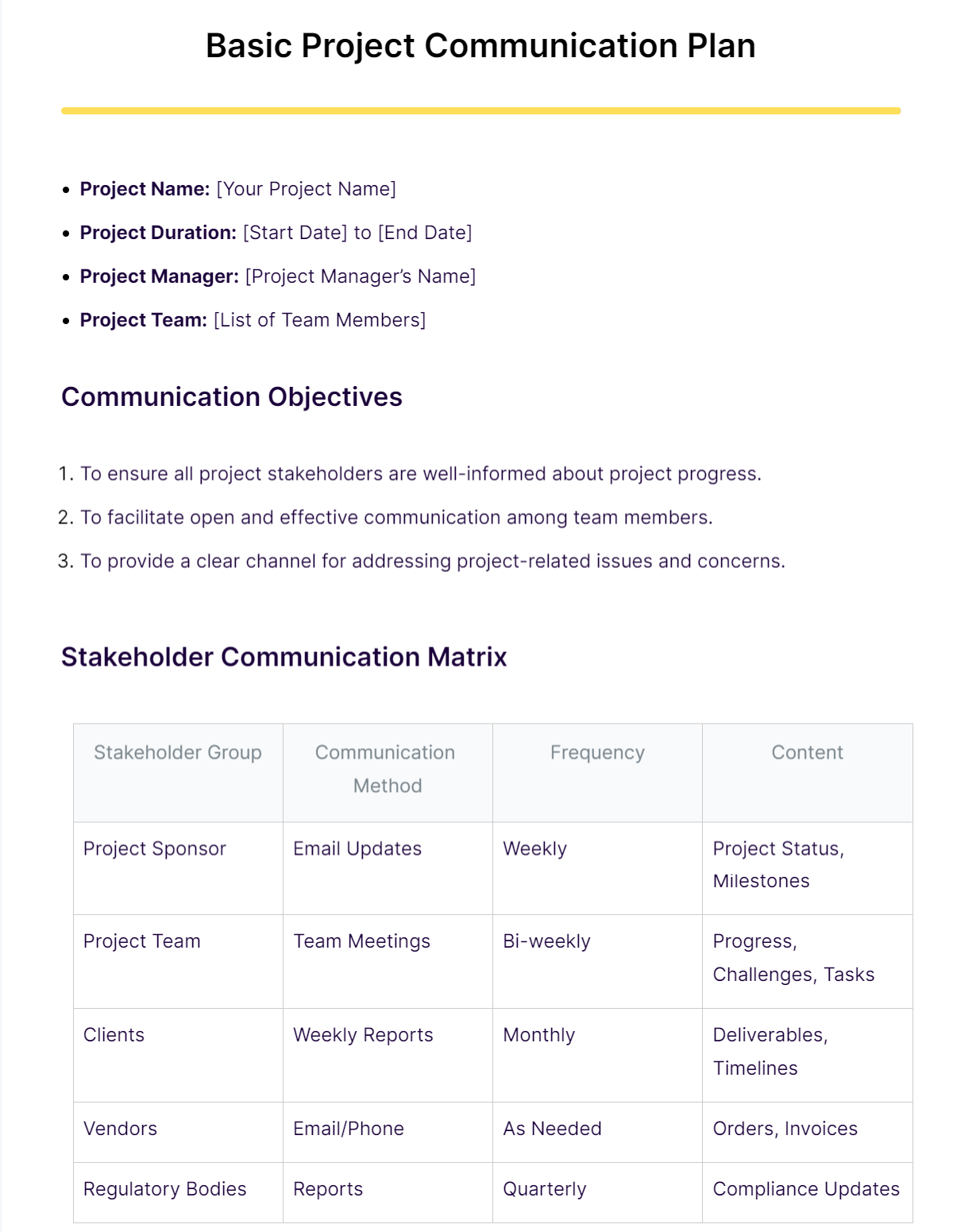 Basic Communication Plan: Examples, How to Create, Pdf