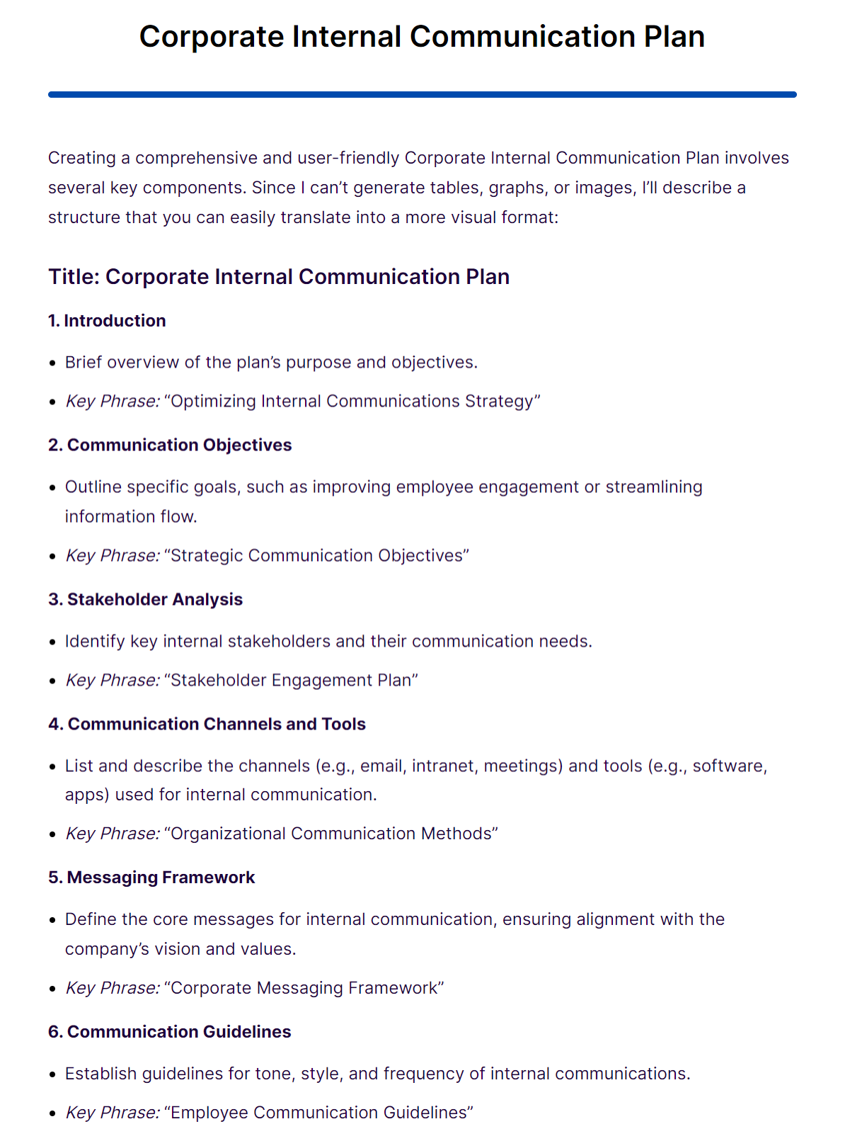 Corporate Communication Plan - 7+ Examples, How to Create