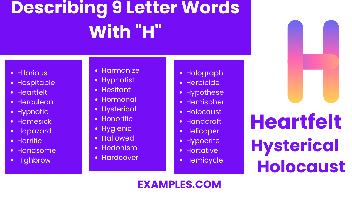 9 Letter Words With H: meaning pdf