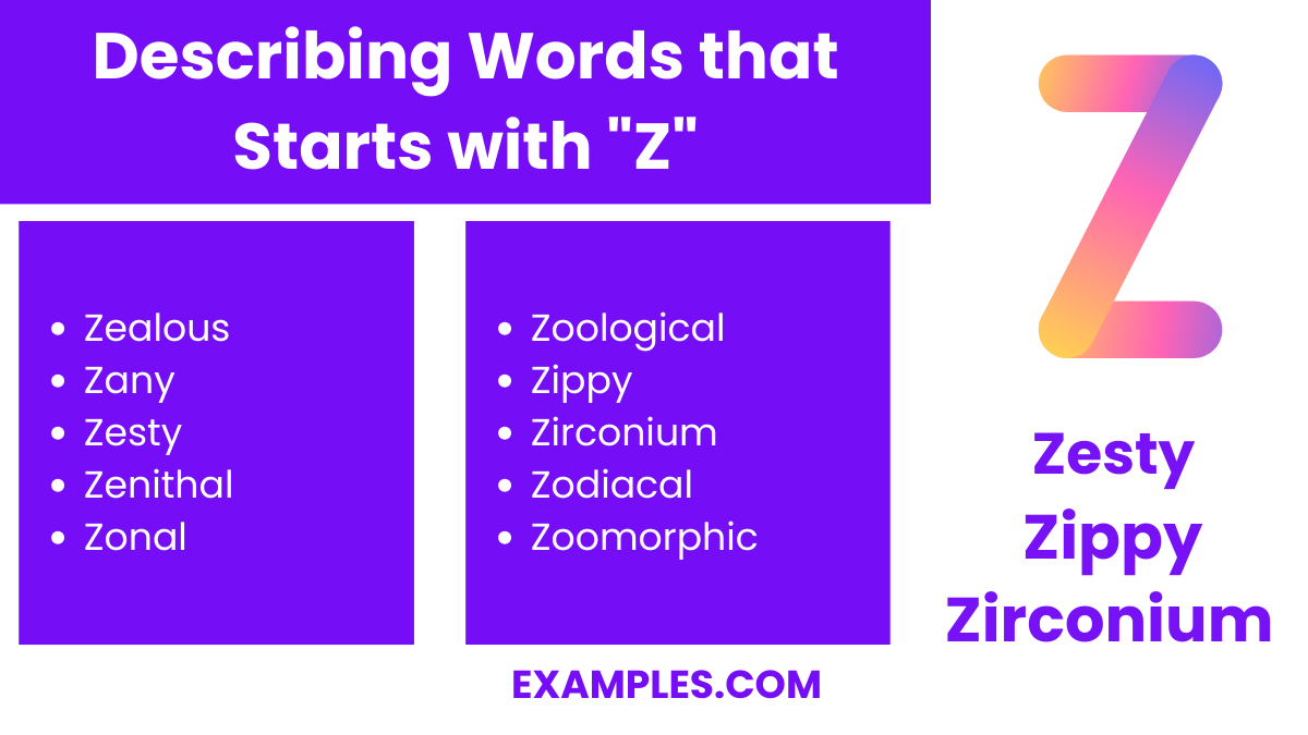 Words that Start with Z - 450+ List, Meaning, PDF