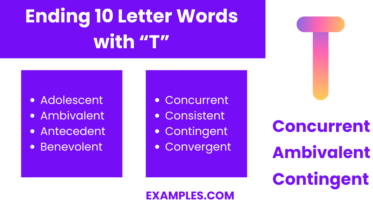 450+ 10 Letter Words With T, Meaning, PDF
