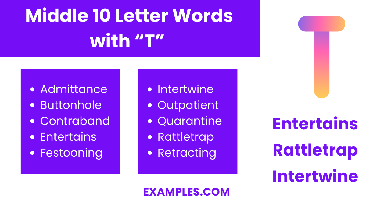 450+ 10 Letter Words With T, Meaning, PDF