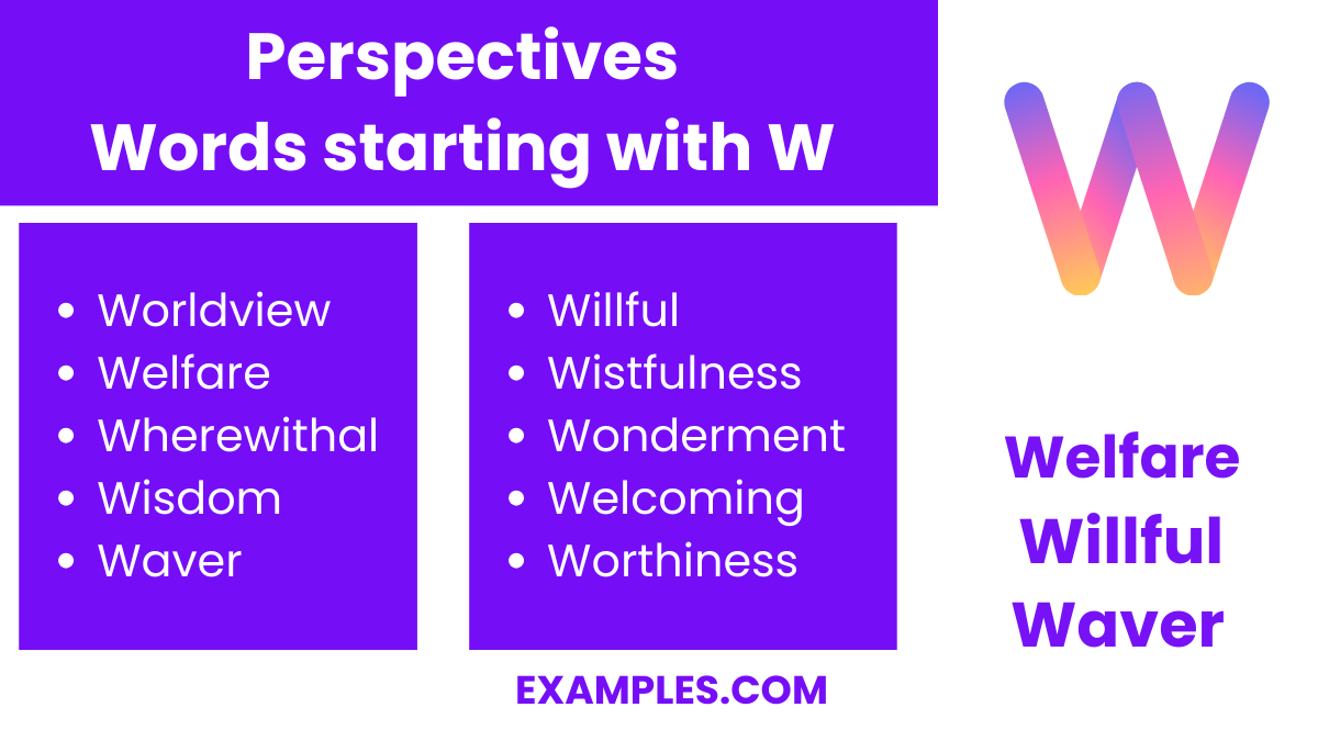 Words that Start with W - 450+ List, Meaning, PDF