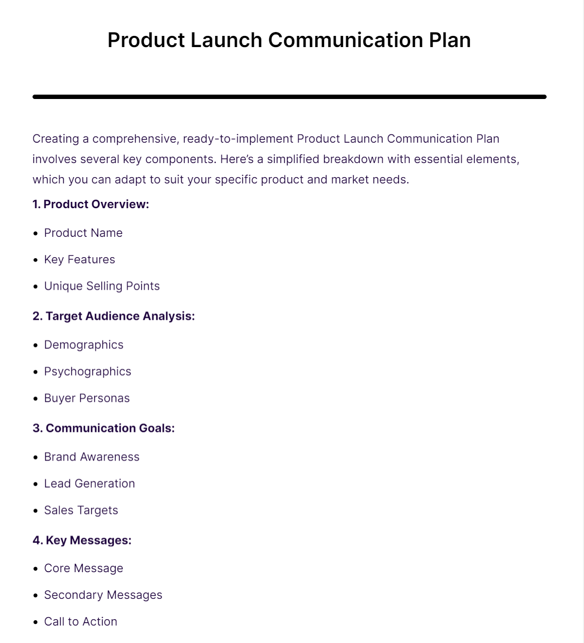 Product Launch Communication Plan - 5+ Example, How To Create