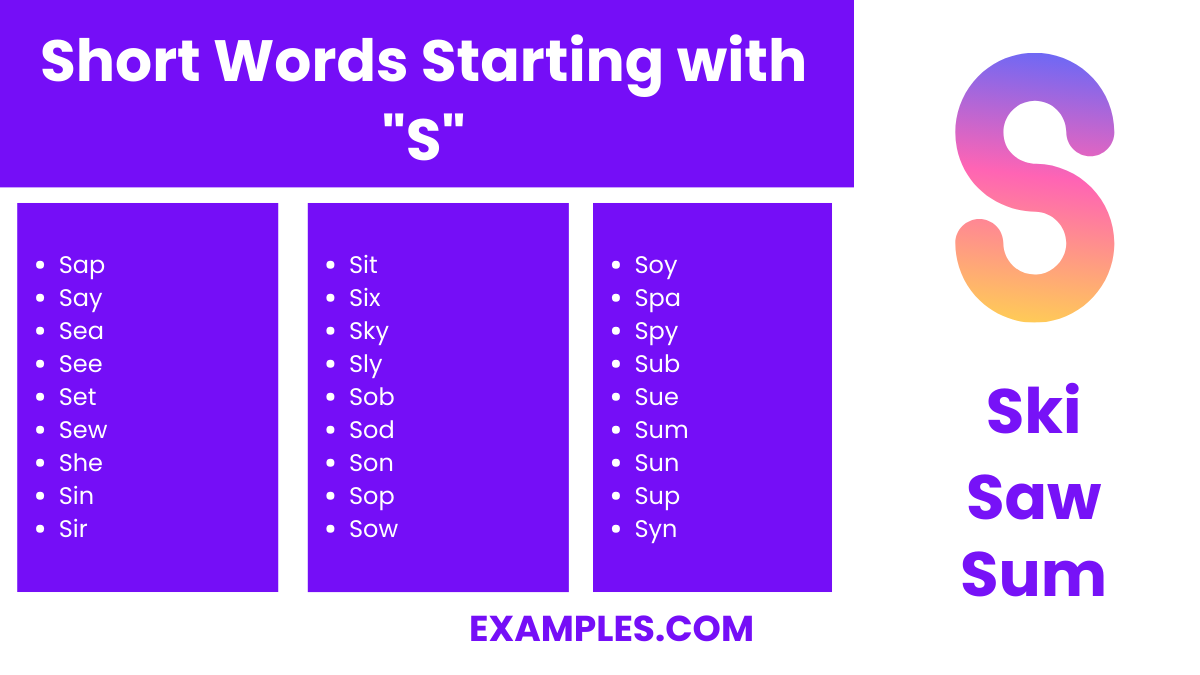 Words that Start with S - 450+ List, Meaning, PDF