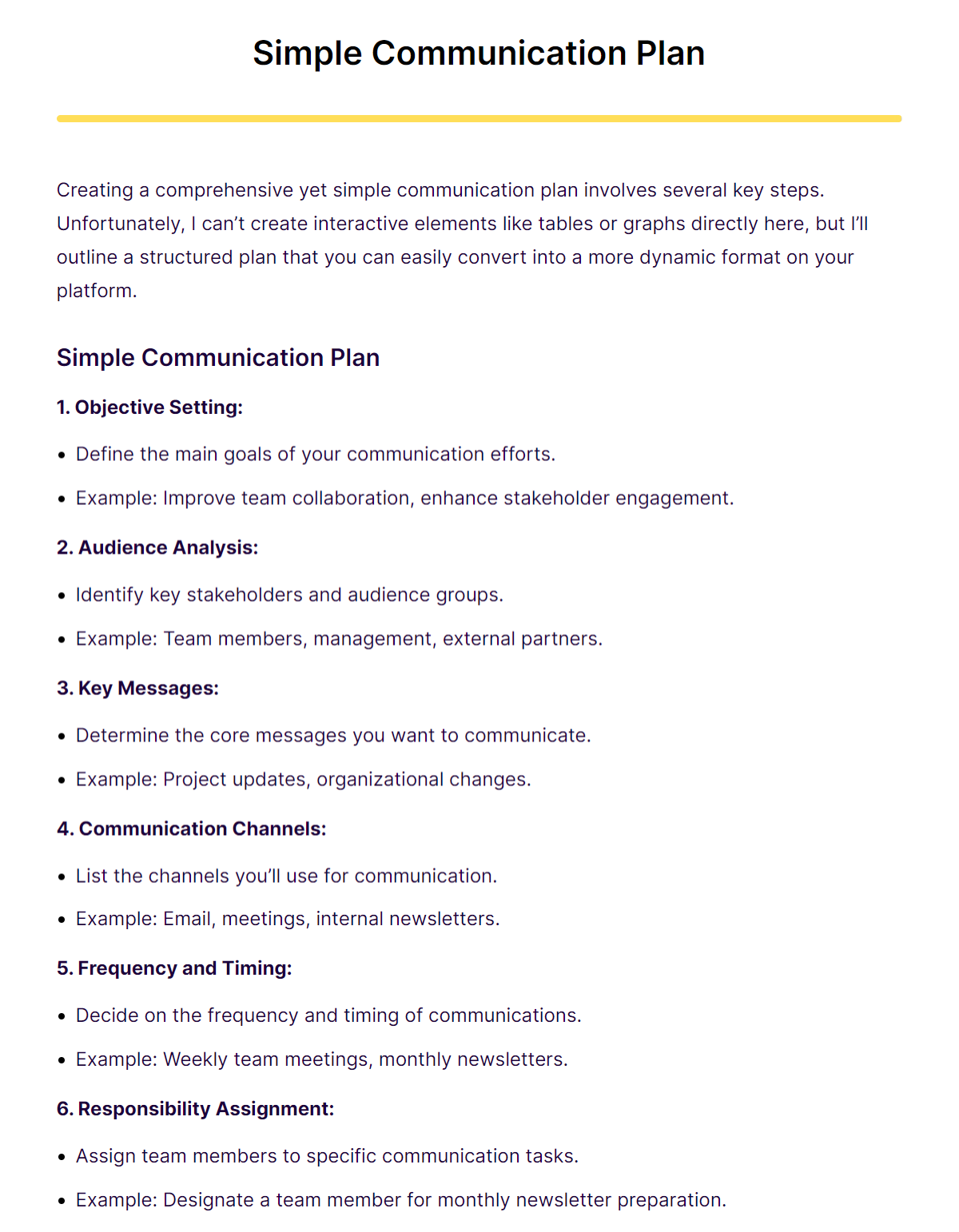 Simple Communication Plan: Examples, How to Create, Pdf