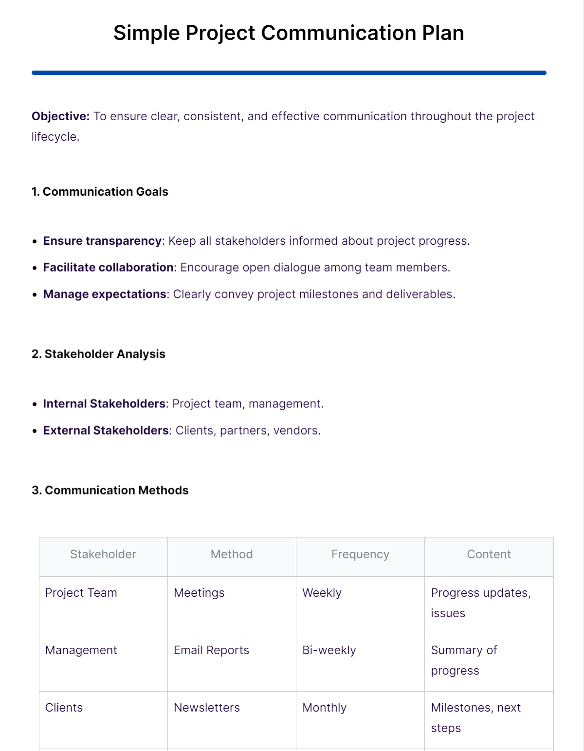 Simple Communication Plan: Examples, How to Create, Pdf