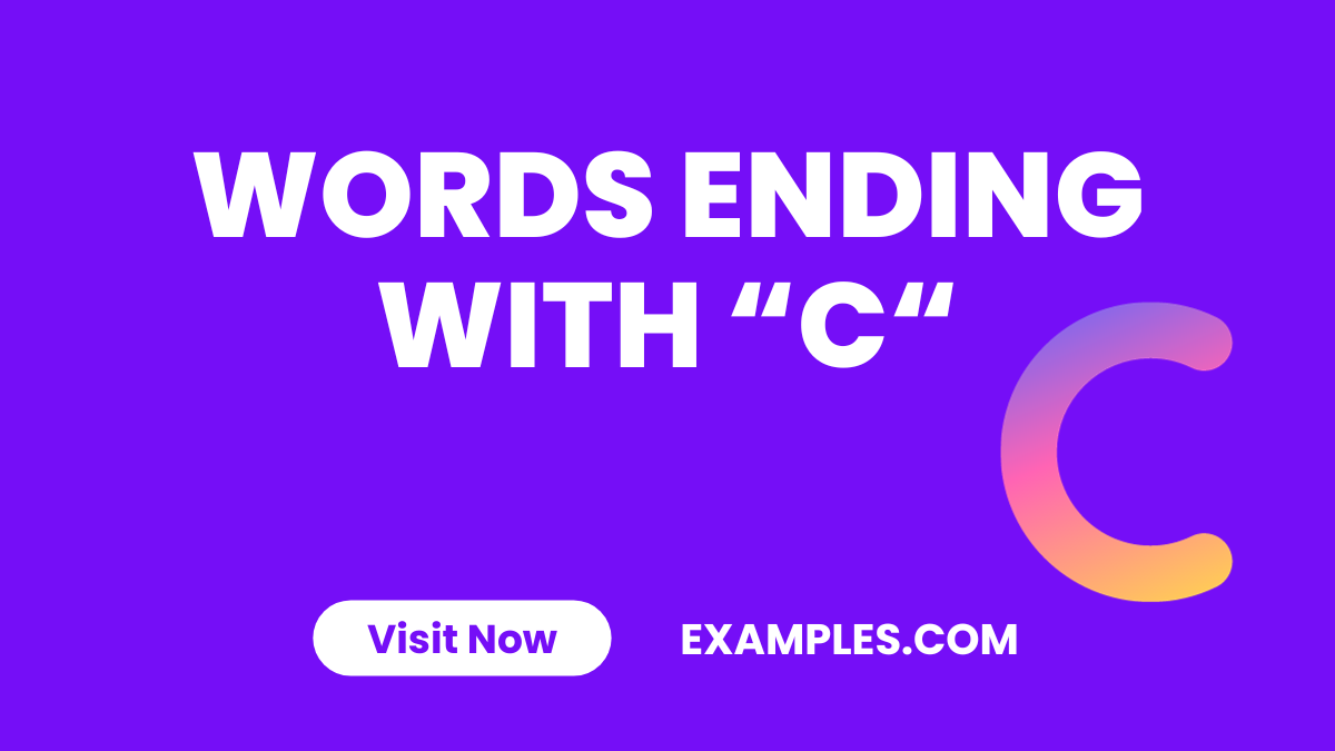 150 Words Ending With C List Meaning PDF 150 Words Ending With C List Meaning PDF