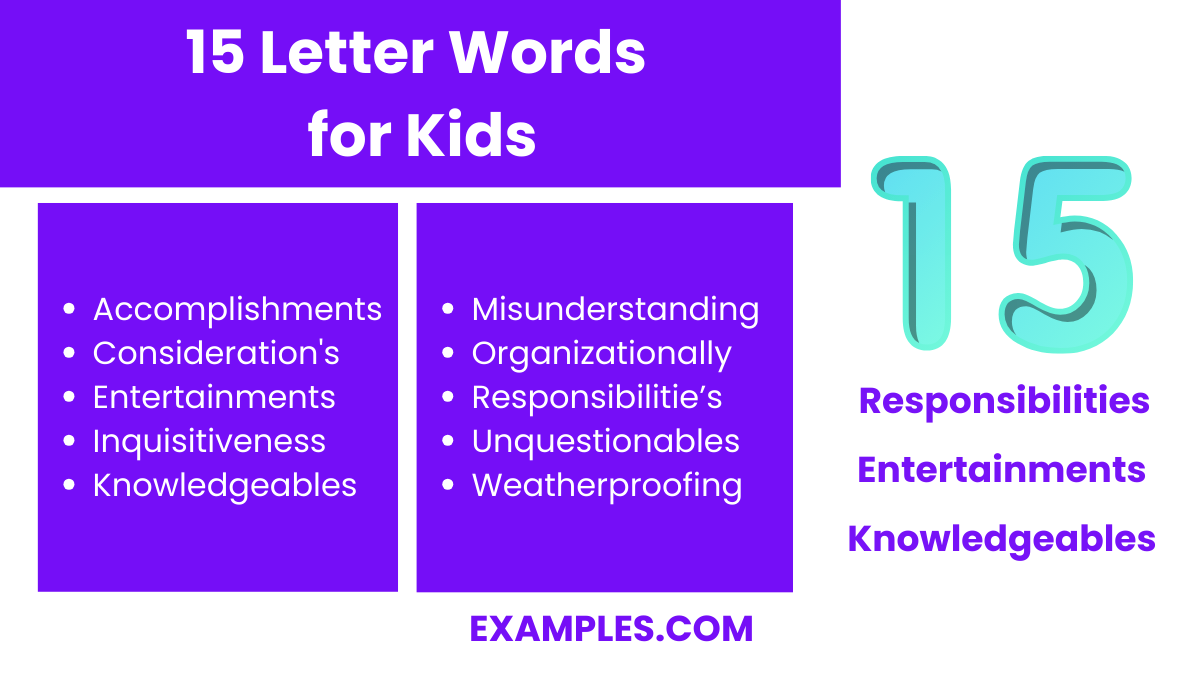 450+ 15 Letter Words, Meaning, PDF