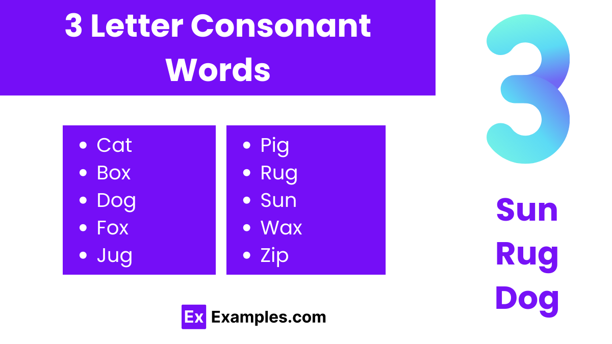450+ Consonant Words, Meaning, PDF