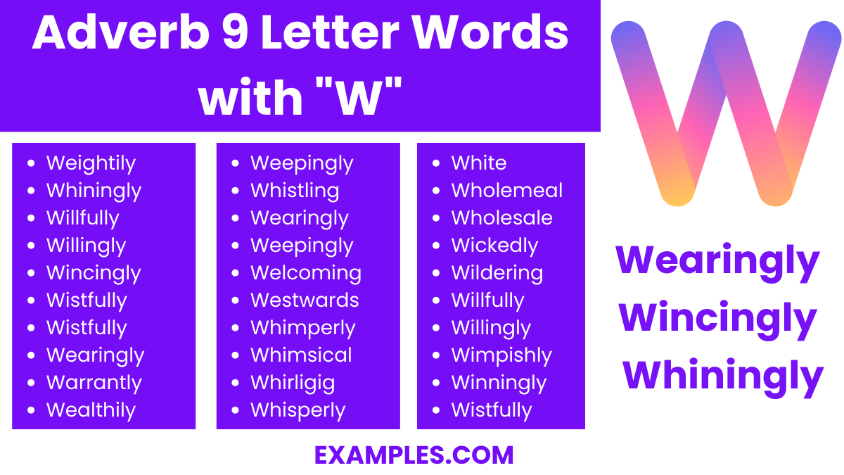 450+ 9 Letter Words with W, Meaning, Word