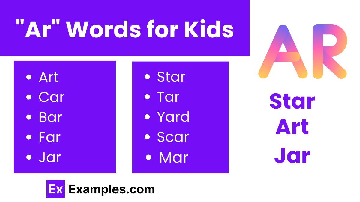 450+ AR Words, Meaning, PDF